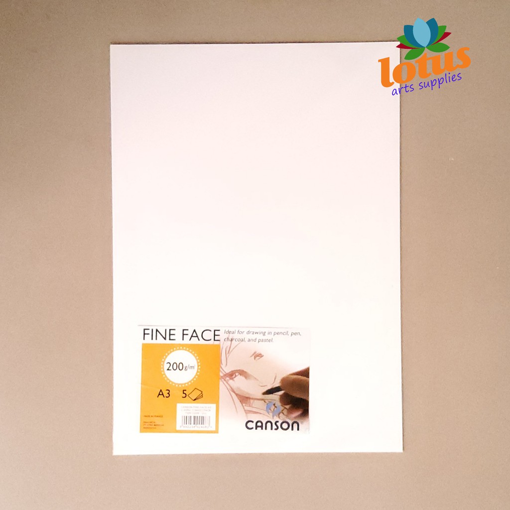 Jual Canson Fine Face Paper A3 200gsm 5sheet / kertas gambar | Shopee ...