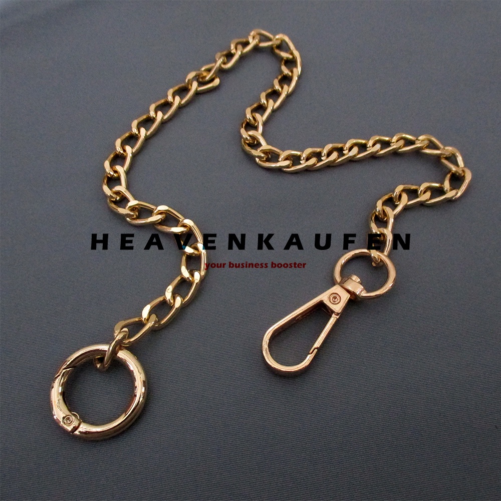 Jual Rantai Celana Rantai Dompet Warna Gold Muda Set Dengan Kait ...