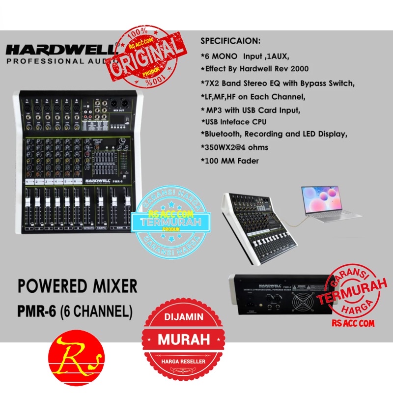 Jual Power Mixer Hardwell 6 Channel PMR 6 ORIGINAL RESMI PT | Shopee Indonesia