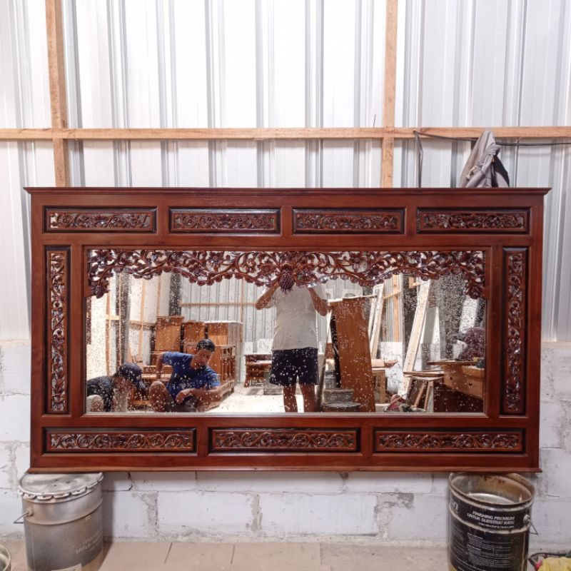 Jual CERMIN KREPYAK GEBYOK 200X100 | Shopee Indonesia