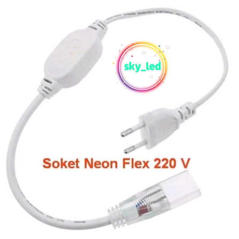 Jual SOCKET LAMPU STRIP / SOKET KONEKTOR COLOKAN LAMPU LED NEON FLEX ...