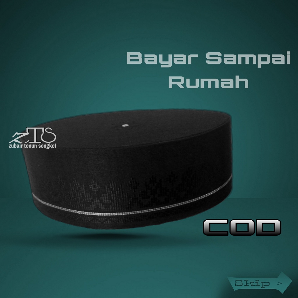 Jual PECI SONGKOK ZUBAIR TENUN SONGKET HITAM KOPYAH KOPEAH KOPIA BAYI ...