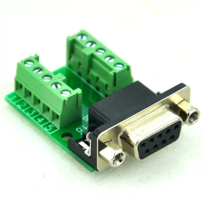 Jual DB9 Female Connector Adapter Converter to Terminal PCB Breakout ...