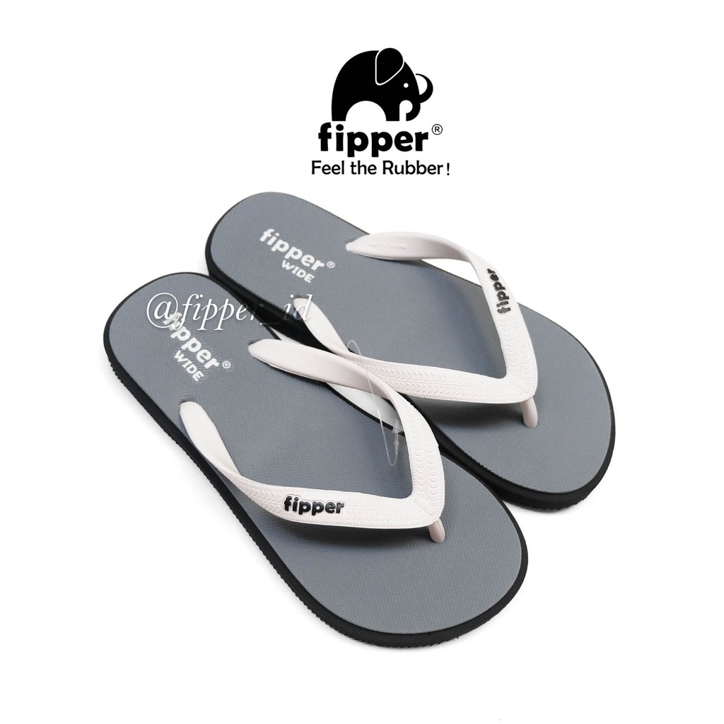 Jual Sandal Fipper Wide Original for Man/Woman - Grey/Black/White ...