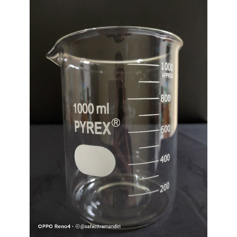 Jual Beaker Glass 1000ml / Gelas kimia / Gelas Piala 1000ml Pyrex | Shopee Indonesia