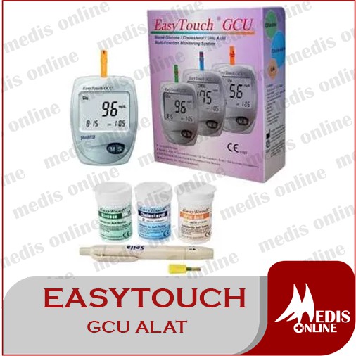 Jual EasyTouch GCU / Alat Easy Touch GCU 3in1 Test Gula Darah Asam Urat ...