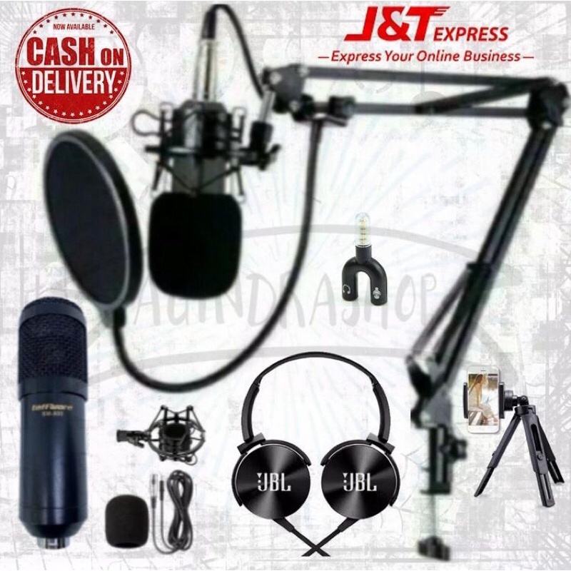 Jual Taffstudio Paket Rekaman Smule Mic Condenser BM 800 Fullset ...
