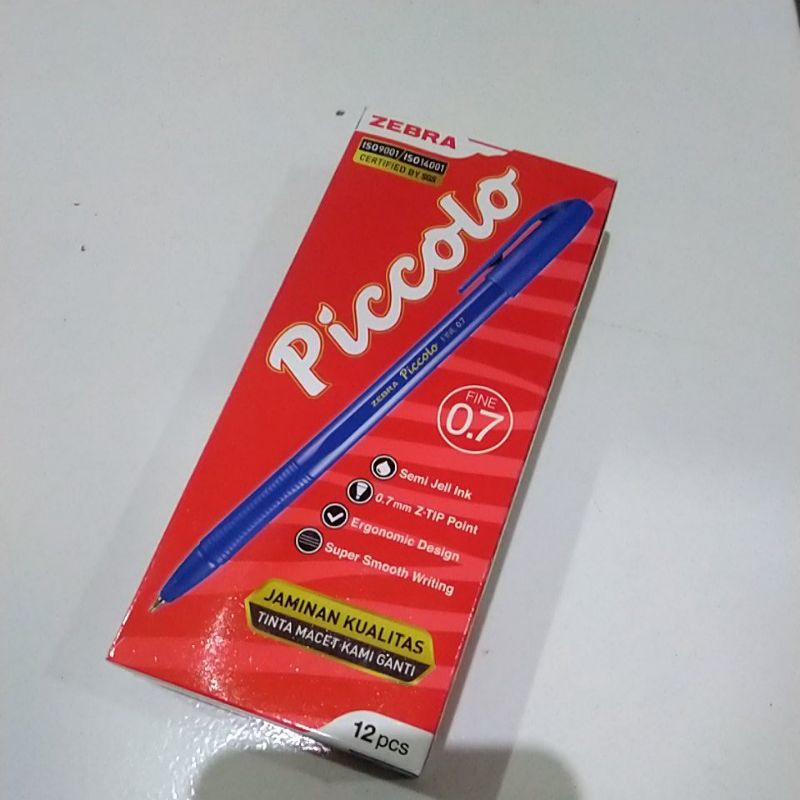 Jual piccolo zebra blue biru 1 pack isi 12 pcs | Shopee Indonesia