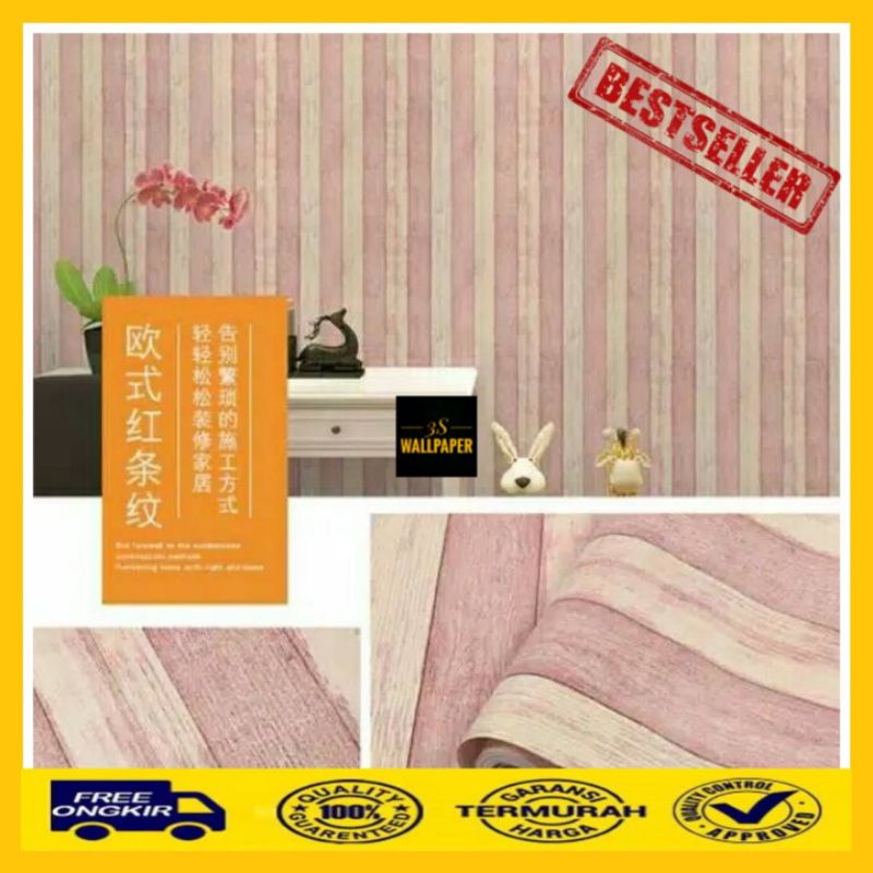 Jual Wallpaper Dinding Ruang Tamu Salur Polkadot Hijau Pink Bata Hk Wallpaper Wallpaper Sticker ...