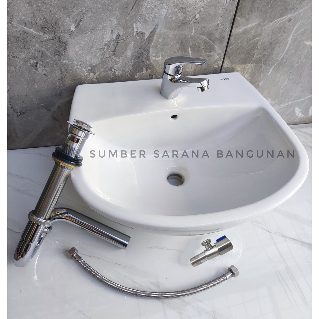 Jual Wastafel Set TOTO Besar / Westafel Komplit Cuci Tangan | Shopee ...