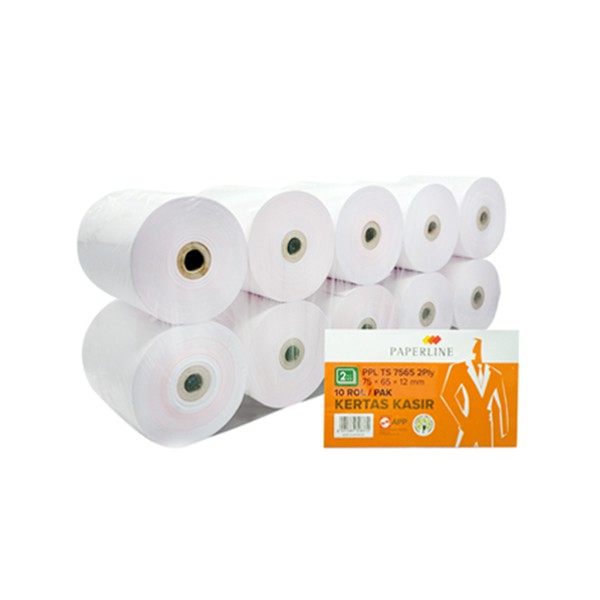 Jual Kertas Kasir/Register Roll 7565 2 ply Paperline 1 pak/10rol ...