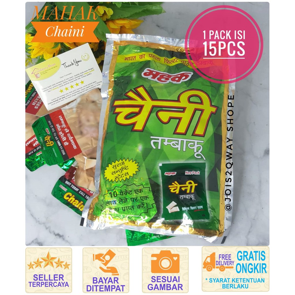 Jual Mahak Chaini Khaini one pack / Pan masala / Isi 15pcs | Shopee ...