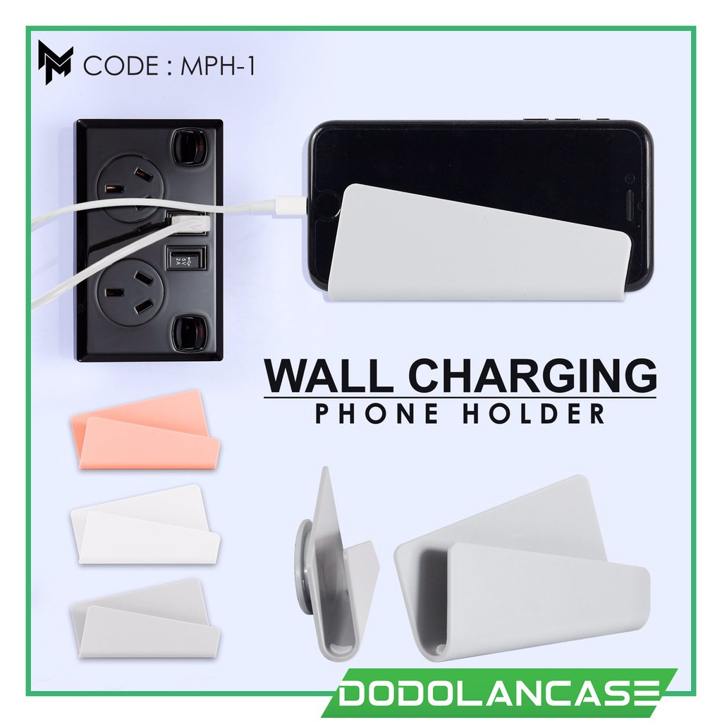 Jual WALL CHARGING HOLDER / PHONE HOLDER ANDROID / IPHONE | Shopee Indonesia
