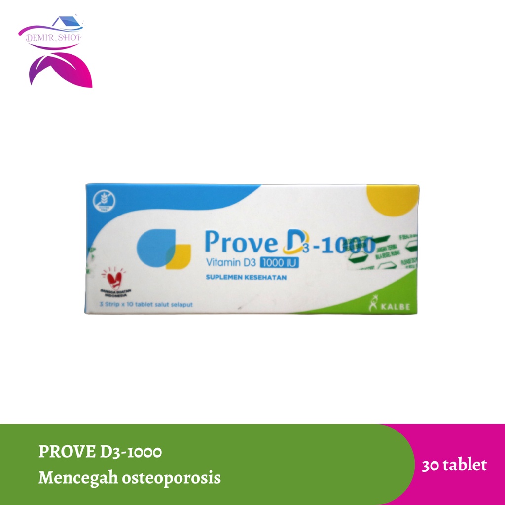 Jual Prove D3 1000 IU (25 mcg) Vitamin D / Untuk Kesehatan Tulang ...
