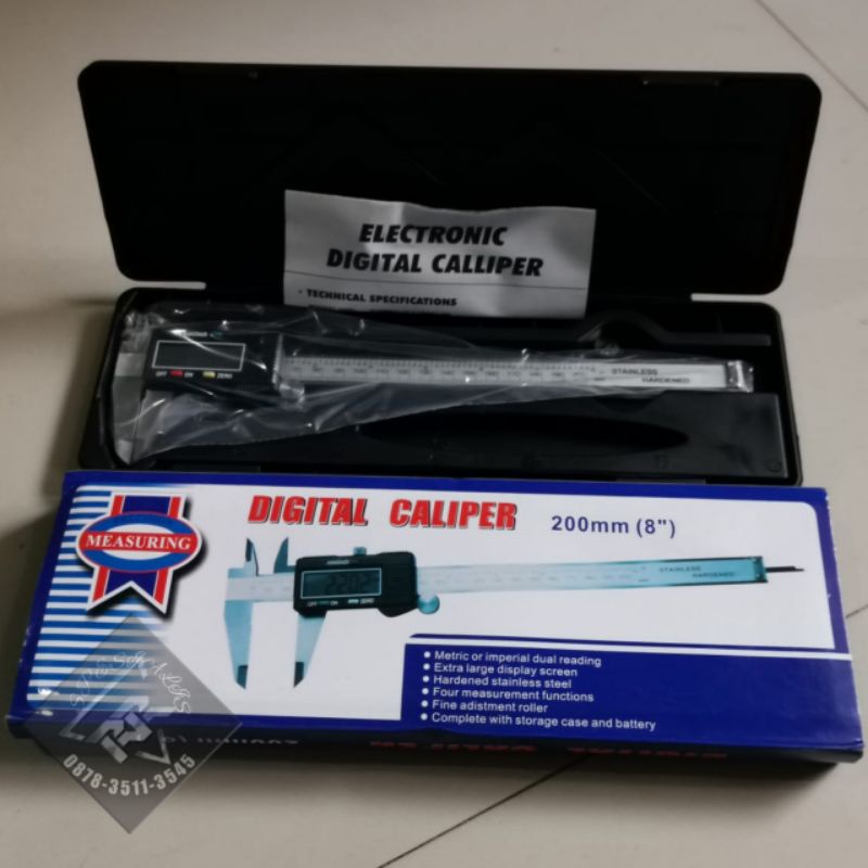 Jual sigmat digital caliper 8 inch sigmat jangkasorong digital 0-200 mm ...
