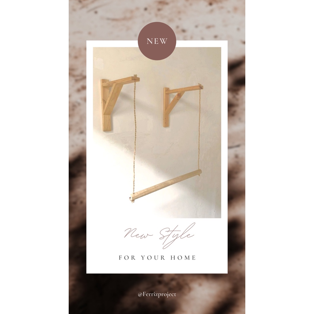 Jual Siku Kayu Dekorasi, siku ambalan kayu | Shopee Indonesia