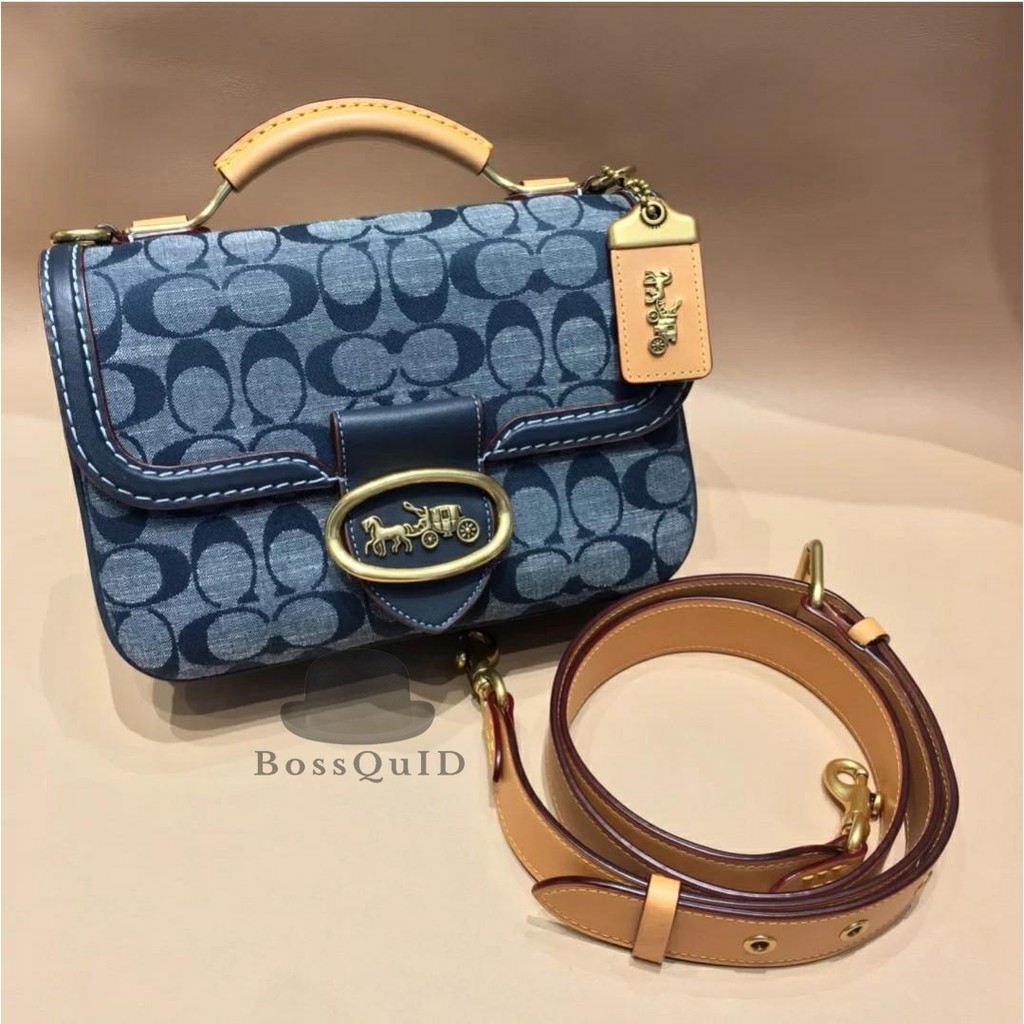 Jual Coach Riley Top Handle 22 In Signature Chambray | Shopee Indonesia