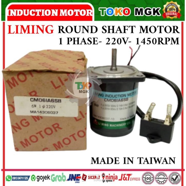 Jual LIMING CM-09IA90S-BF 90WATT 1PHASE 4POLE INDUCTION MOTOR ROUND ...