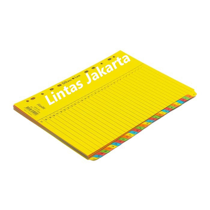 Jual Divider / Pembatas File Bahan Karton Merk Bantex 6052 Angka 1 - 31 ...