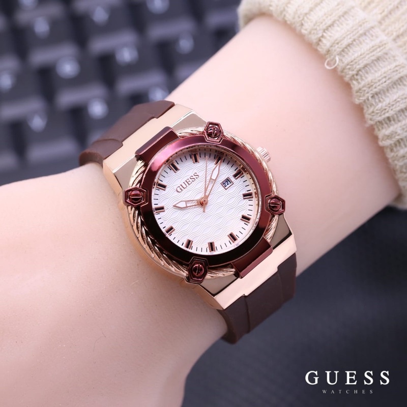 Jual Promo Jam Tangan Guess Wanita L865 Tali Rubber Tanggal Aktif Free ...