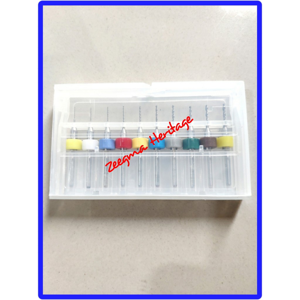 Jual Mata Bor Micro cnc pcb Tungsten carbide micro drill bits 10pcs ...