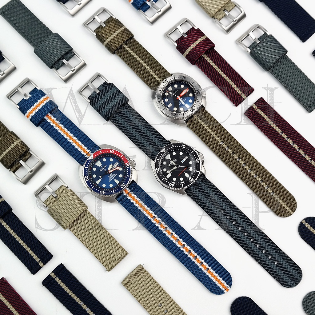 Jual Premium Nylon Fabric Woven 2 Piece Nato Strap Quick Release 2TQR ...