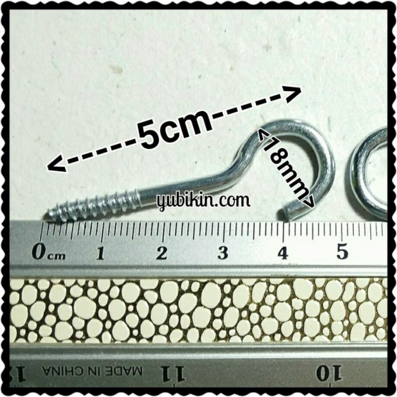 Jual 1 Piece Ring Sekrup Kait/Sangkar/Kapstok/Screwhook/Cantolan ...