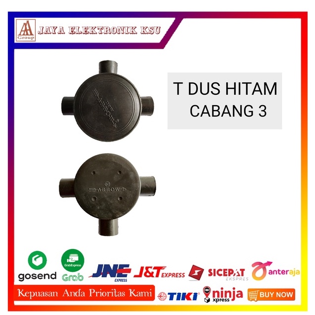 Jual T DUS HITAM BESAR CABANG 3 PELINDUNG SAMBUNGAN KABEL | Shopee ...