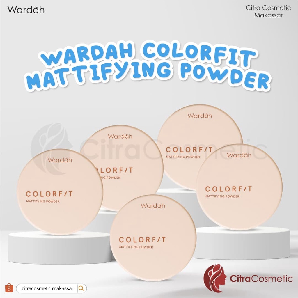 Jual ️CitraCosmetic ️ Wardah Colorfit Mattifying Powder | Light Ivory ...