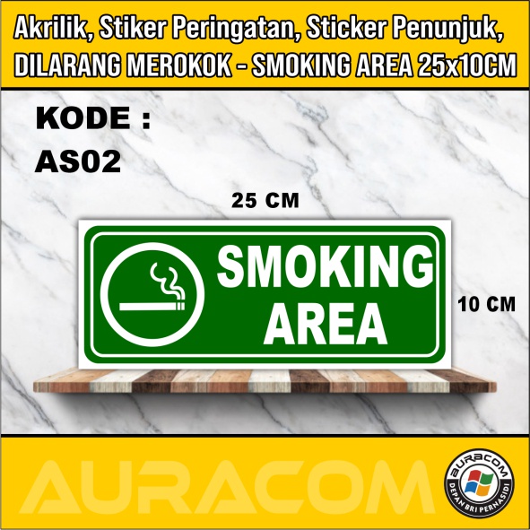 Jual Akrilik, Stiker Peringatan, Sticker Penunjuk, DILARANG MEROKOK ...