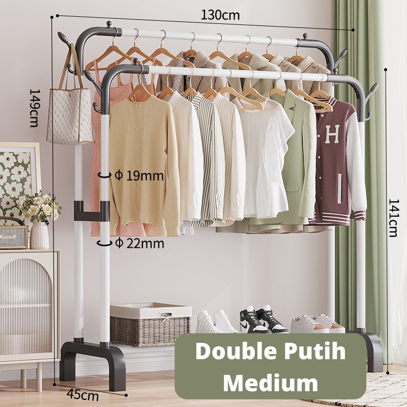 Jual Greenland Rak Gantungan Baju Celana Tas Serbaguna Jemuran Pakaian ...