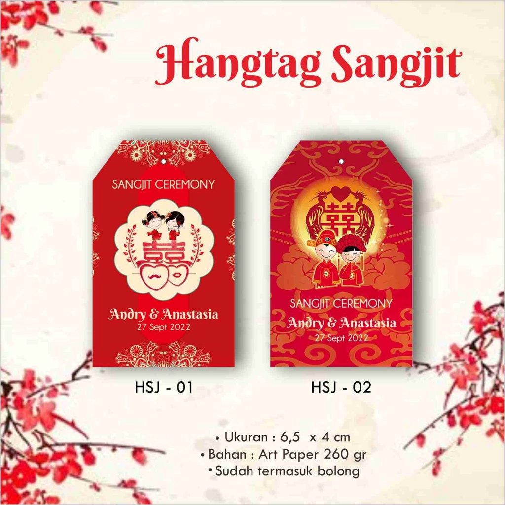 Jual [25 pcs] Hangtag Sangjit / Wedding / Tag / Ucapan terima kasih ...