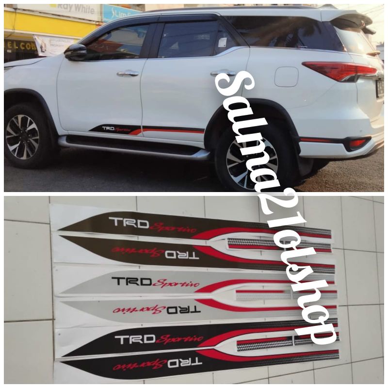 Jual striping list body mobil Fortuner VRZ 2017 TRD SPORTIVO new ...