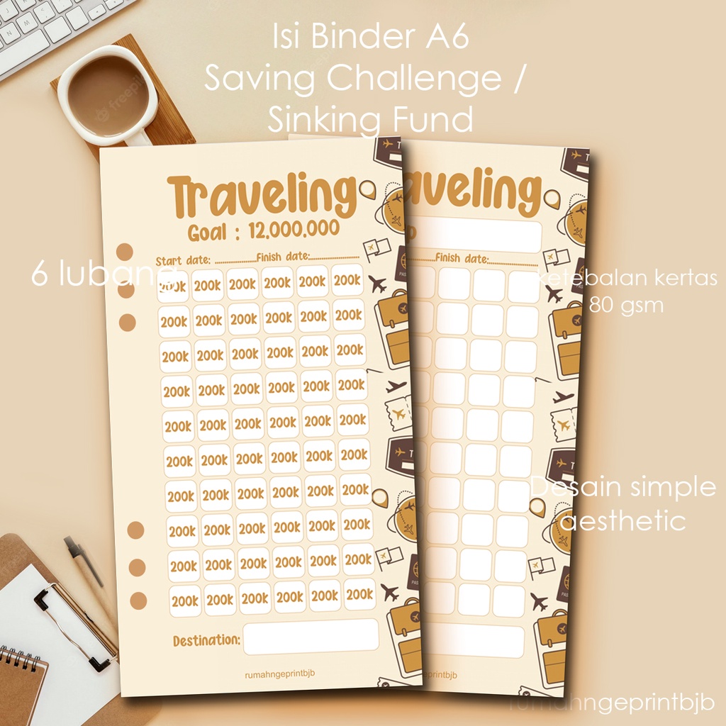 Jual ISI BINDER A6 6 LUBANG SINKING FUND TRAVELING | Shopee Indonesia Jual ISI BINDER A6 6 LUBANG SINKING FUND TRAVELING | Shopee Indonesia