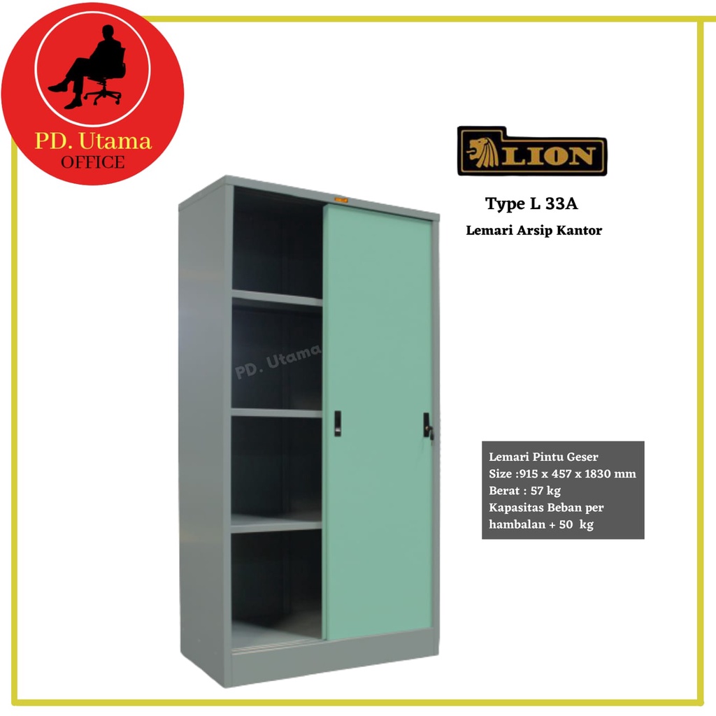 Jual Lemari Arsip LION L-33A Lemari Penyimpanan Kantor | Shopee Indonesia