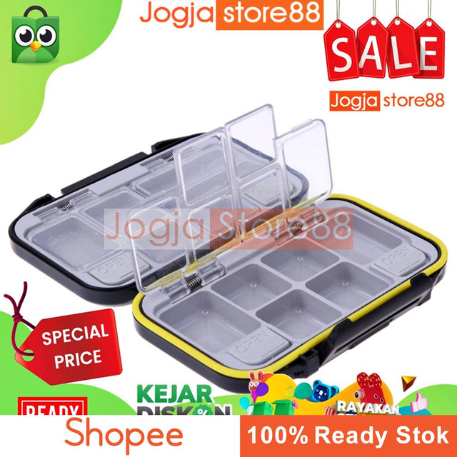 Jual Box Kotak Perkakas Kail Pancing | 12 Ruang - Black | Shopee Indonesia