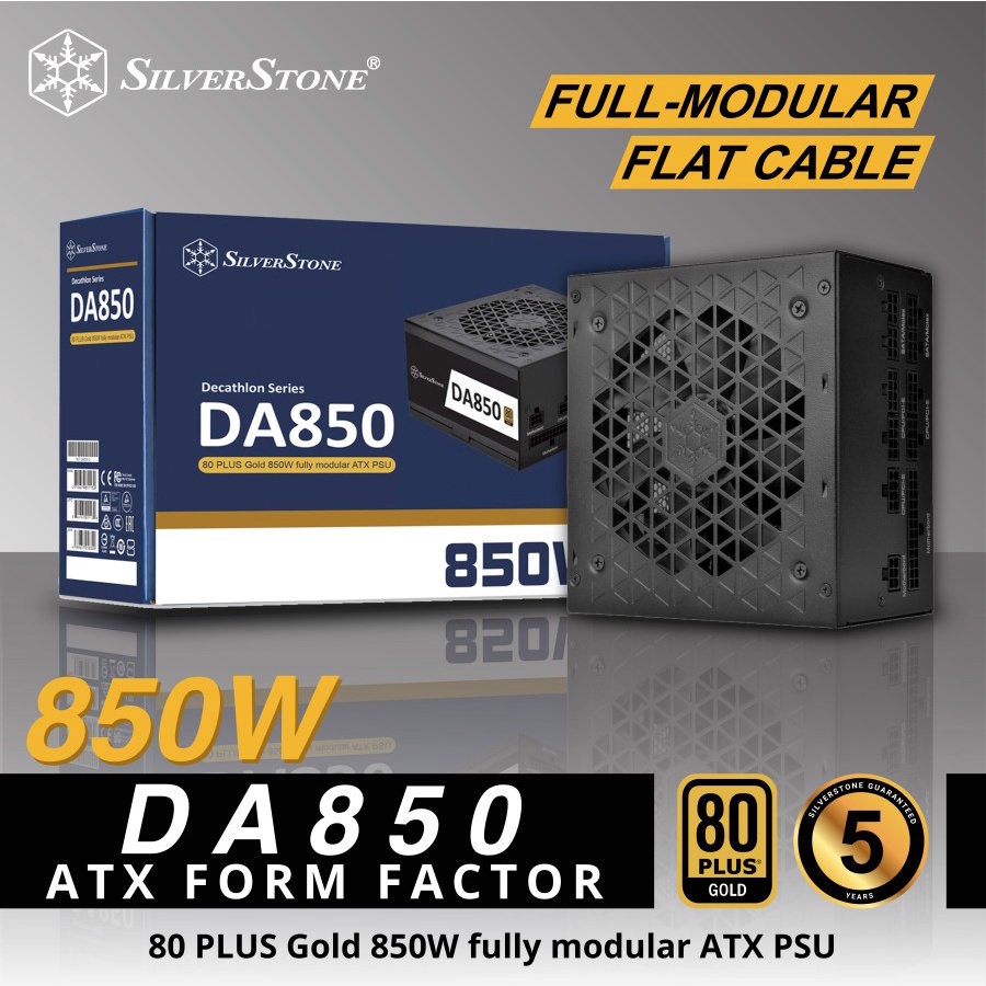 Jual PSU POWER SUPPLY SILVERSTONE DA850 850W 80+ GOLD FULL MODULAR DA ...