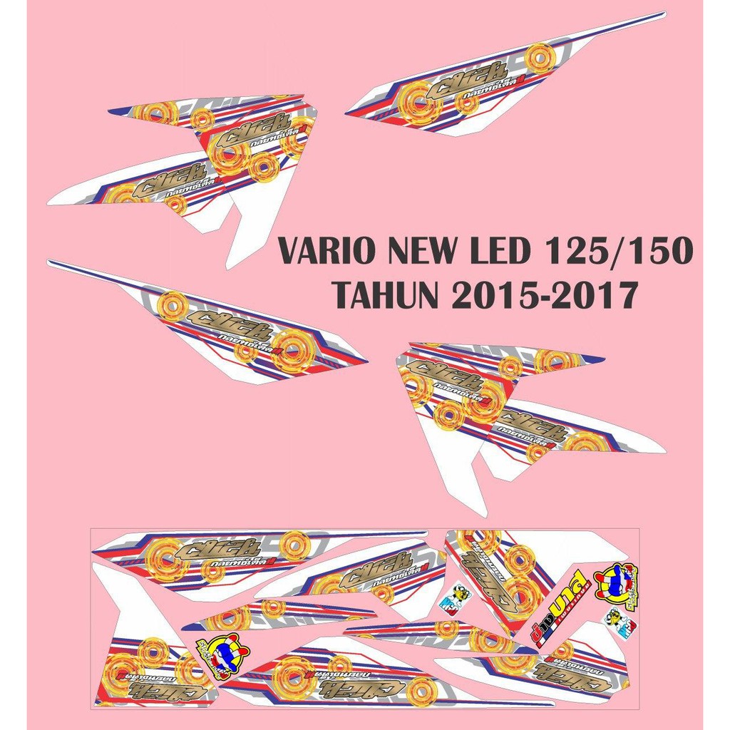 Jual STIKER STRIPING DECAL VARIASI VARIO NEW LED 125/150 2015-2017 CLICK V4 | Shopee Indonesia