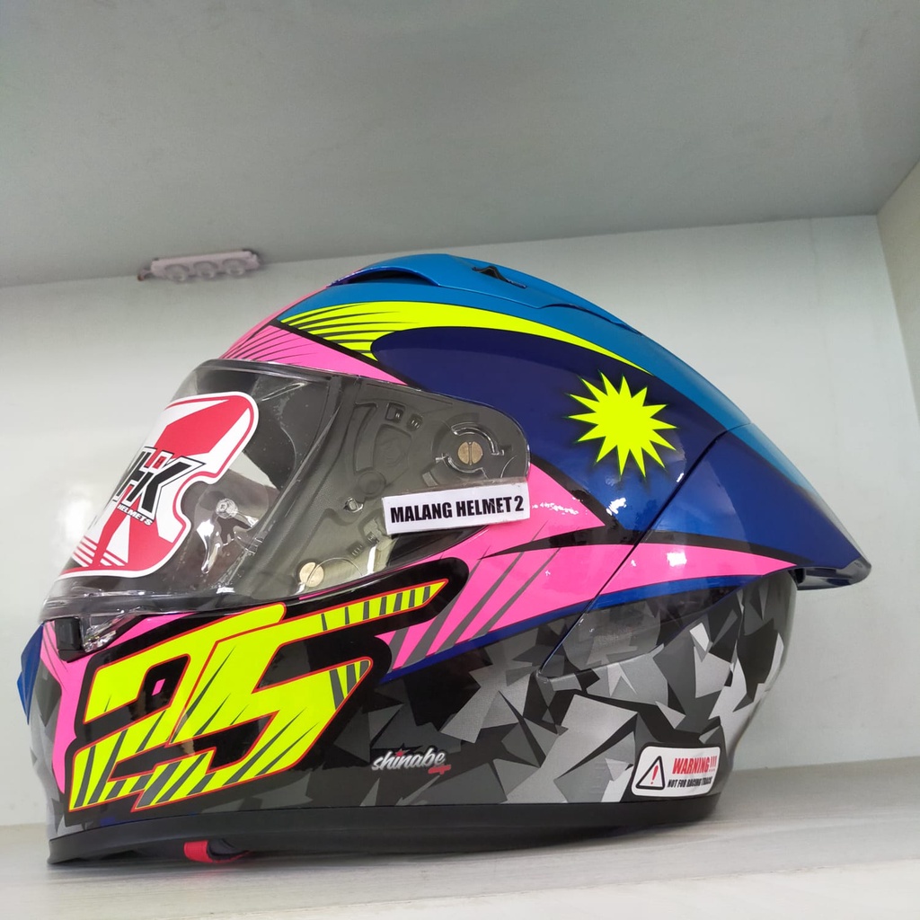Jual Helm Full Face NHK GP R Tech AZLAN Blue Pink [Ongkir Termurah 2kg ...