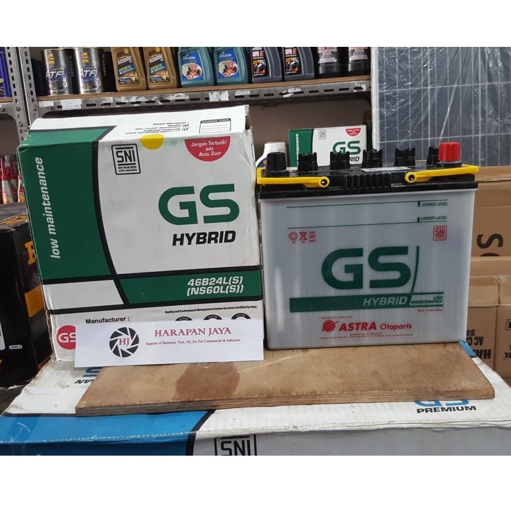 Jual AKI MOBIL GS ASTRA HYBRID NS60LS / 46B24L(S) (45 AH) BASAH | Shopee Indonesia