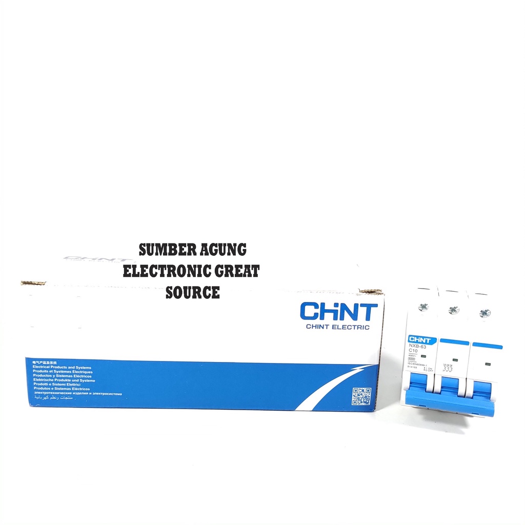 Jual CHNT MCB 3P 3 Phase NXB63 C10 10A Asli Original Mini Circuit ...