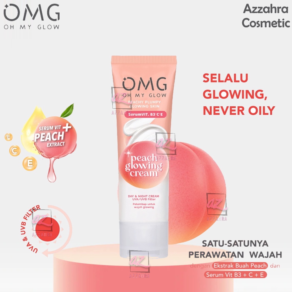 Jual OMG Oh My Glow Peach Glowing Cream 25gr / Moisturizer Pelembab ...