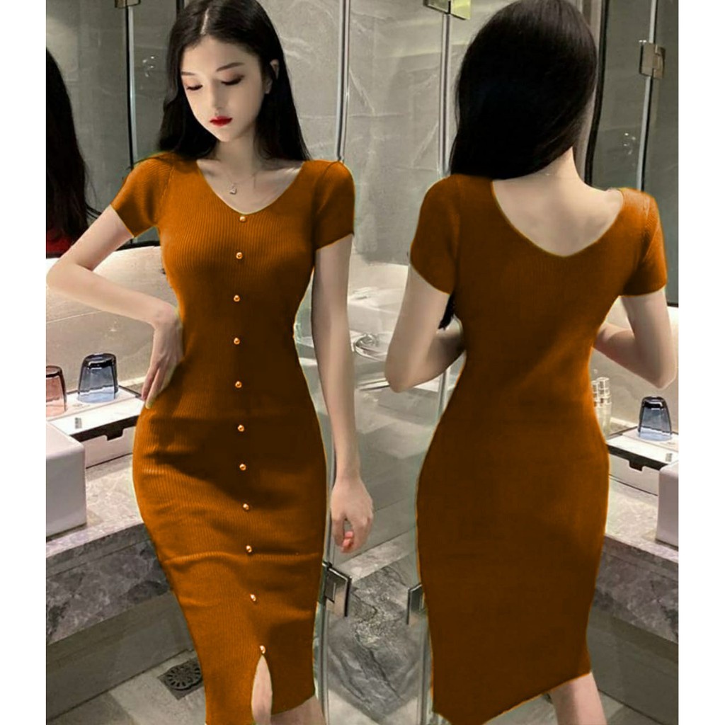 Jual WSE390 - Dress Rajut Emmy / Dress Wanita / Dress Wanita Korea / Baju Rajut / Dress Rajut ...