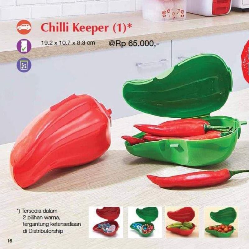 Jual Chili keeper / tempat penyimpanan makanan ori Tupperware | Shopee ...