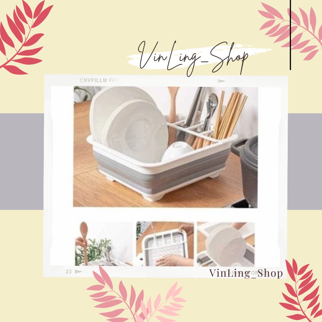 Jual Pengering Piring Silikon Lipat/rak piring/tempat peniris piring ...