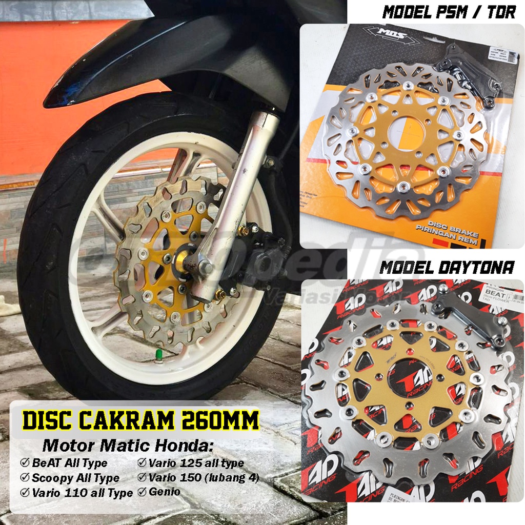 Jual Disc Brake 260mm Piringan Cakram Matic Honda BeAT Vario110 Scoopy ...