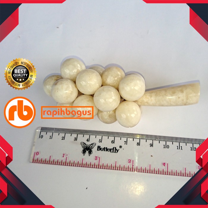 Jual hiasan batu marmer setangkai buah anggur souvenir pajangan ruang ...