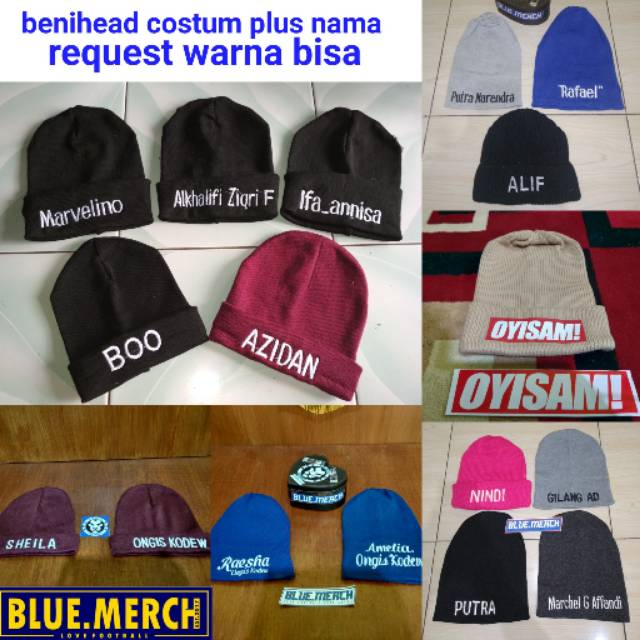 Jual Benihead / kerpus costum kasih nama sesuai permintaan | Shopee ...