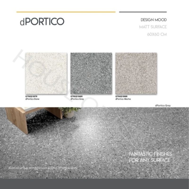 Jual Roman Granit 60x60 dPortico Series (Stone Mood) / Granit Lantai ...