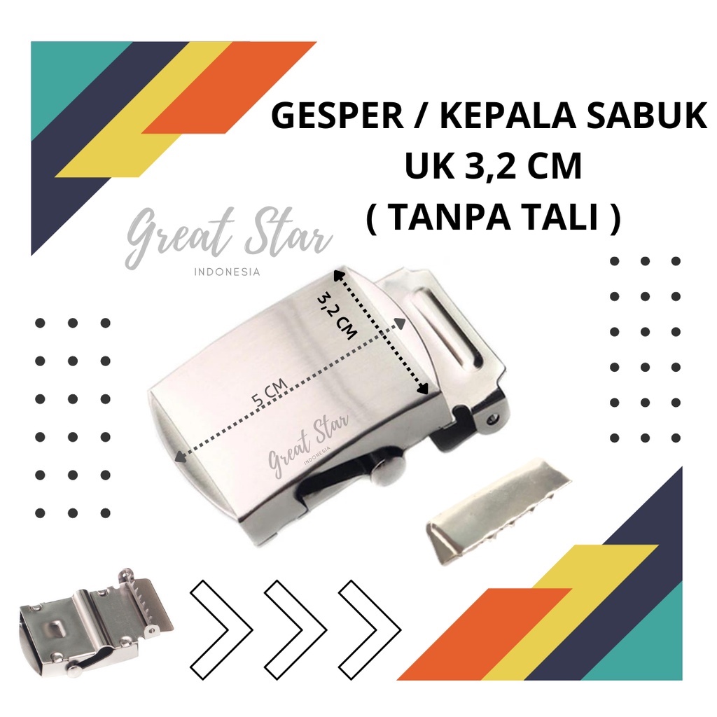 Jual KEPALA SABUK / KEPALA GESPER ANAK SEKOLAH TANPA TALI 3,5CM IMPORT ...